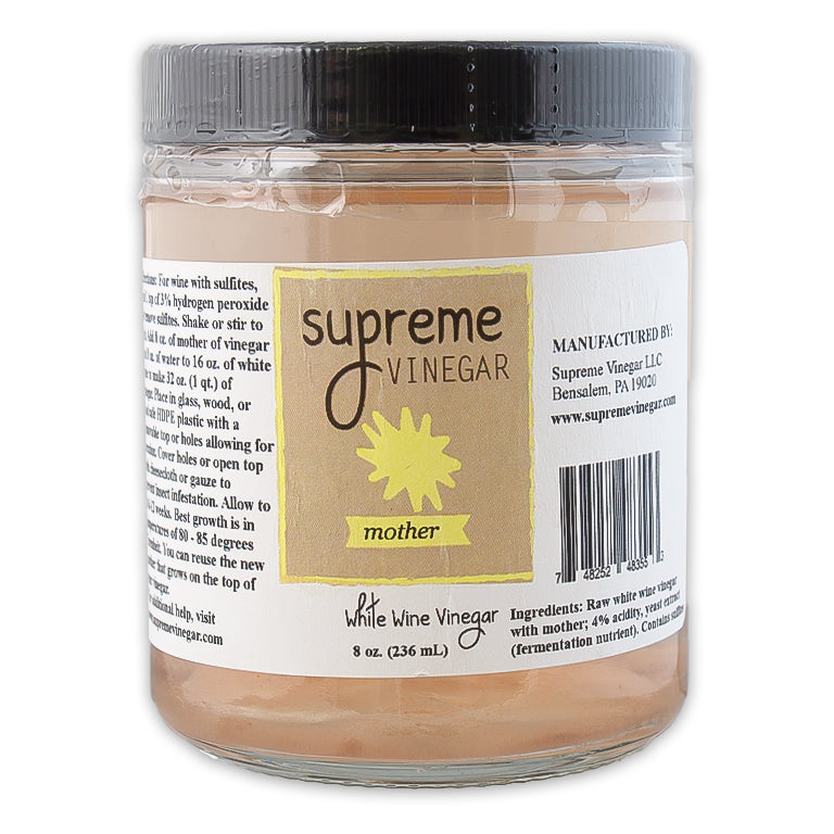 SUPREME WHITE WINE MOTHER OF VINEGAR 8 OZ – Anuway Anubrew